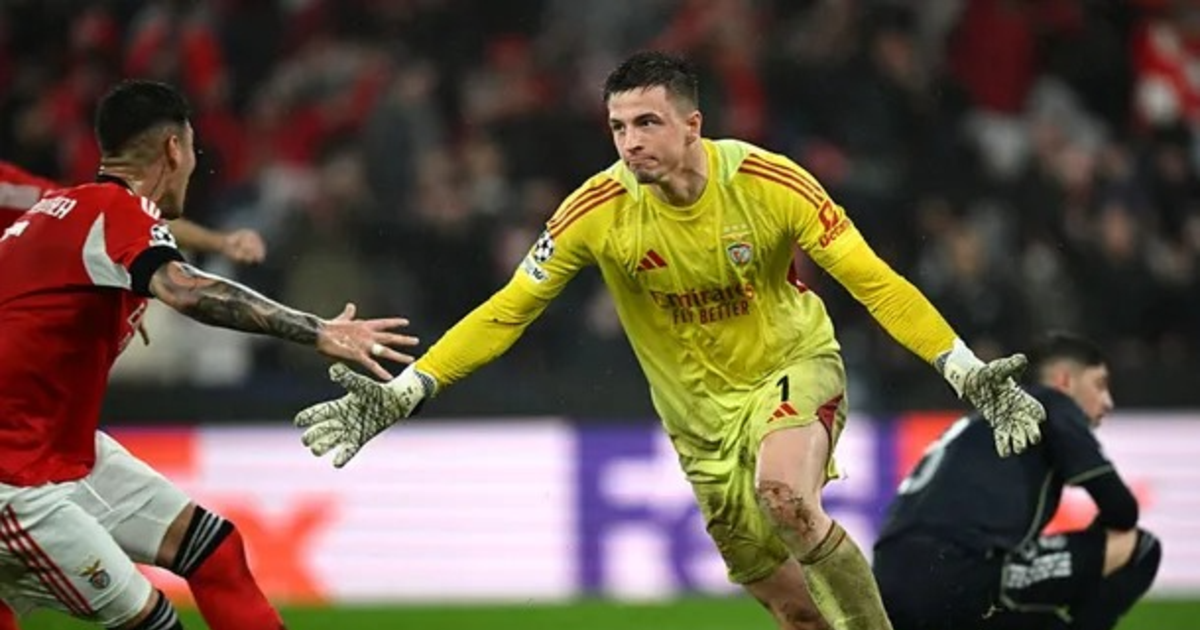 Gol de arquero: Trubin define el Benfica vs. Real Madrid