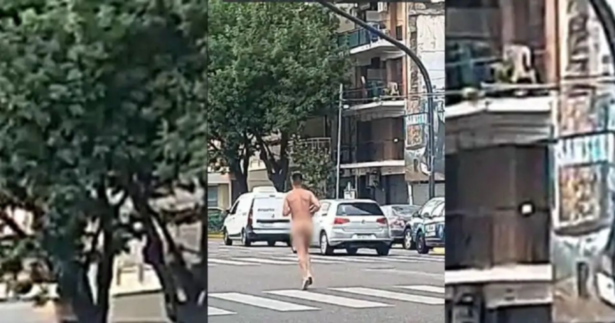 VIDEO: Lo detuvieron corriendo desnudo en plena Avenida | MejorInformado
