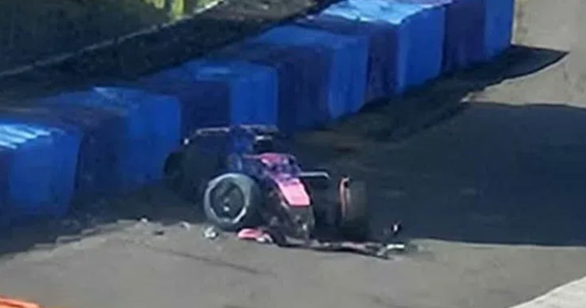 Franco Colapinto sufrió un accidente en los test de Pirelli y fue ...