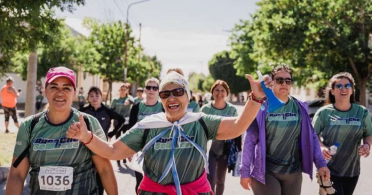 Todo listo para la marcha aeróbica “Ruca Che se mueve”